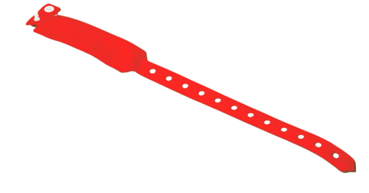 IDT-4010EM-RD * Bratara rosie RFID de unica folosinta cu cip EM 125kHZ ...