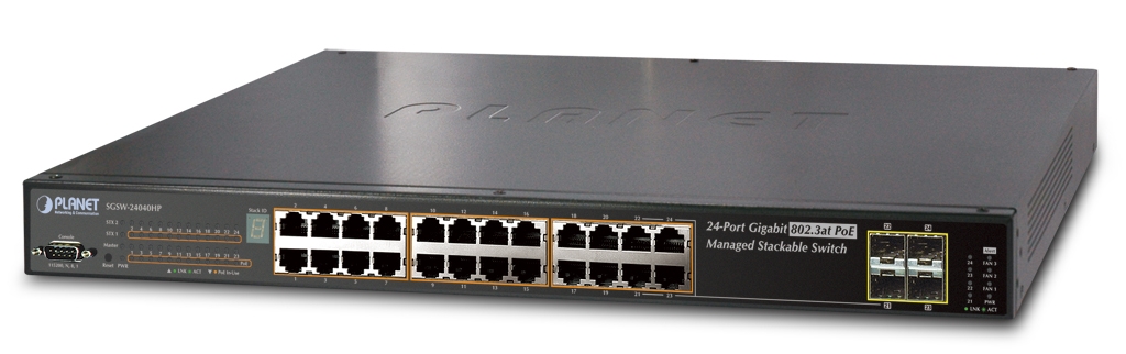 SGSW-24040HP * 24-Port 10/100/1000Mbps with 4-Port Shared SFP 802.3at ...
